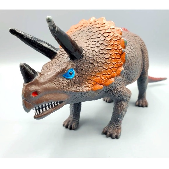 Accents | Vtg Imperial 11 Triceratops Large Plastic Chinasaur Figure 8s ...